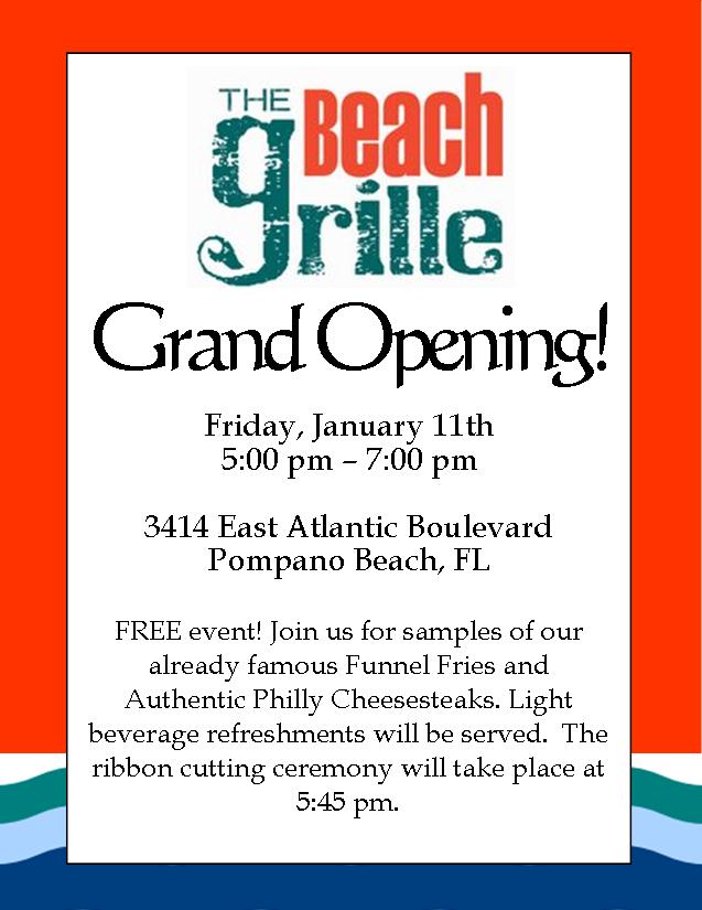 The Beach Grille – Grand Opening! 1/11/13 – The Soul Of Miami