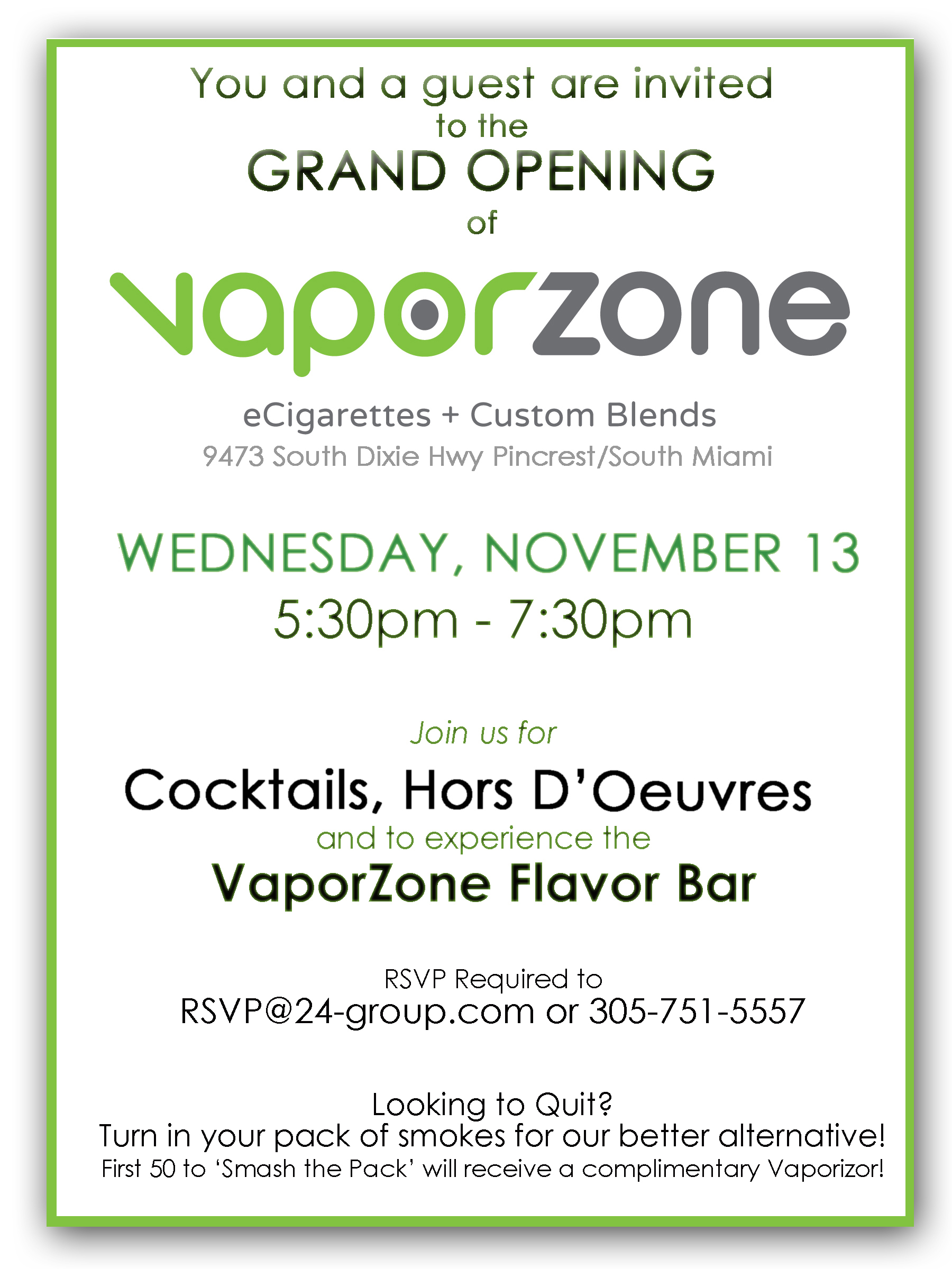 Experience the Vapor Trend at Vapor Zoneâ€™s South Miami/Pincrest Grand ...