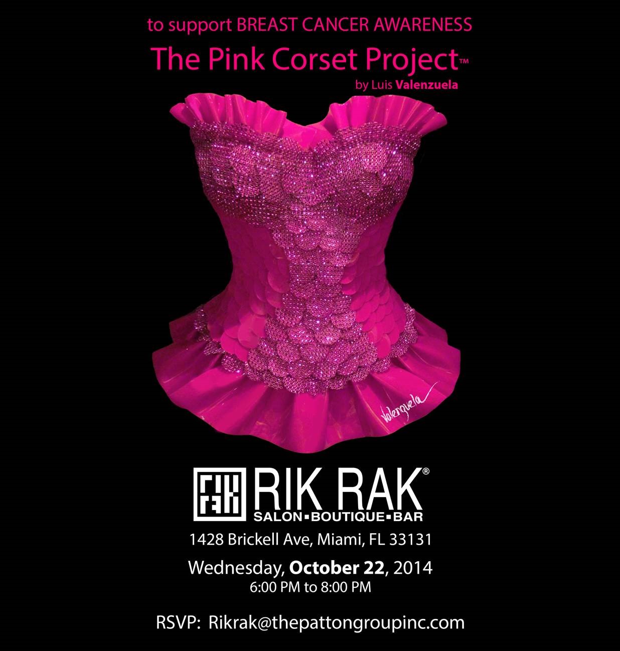 Rik Rak Salon Boutique and Bar hosts The Pink Corset Project 10/22/14 ...
