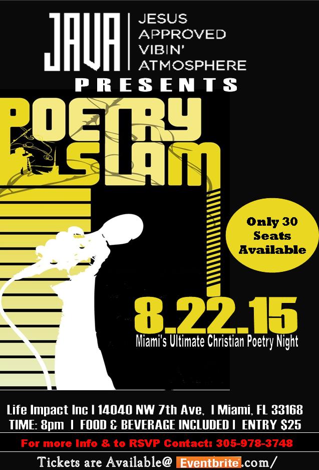 Java Christian Poetry Night 8/22/15 – The Soul Of Miami