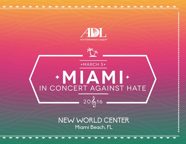 ADL Miami In Concert Against Hate 3/5/16 – The Soul Of Miami