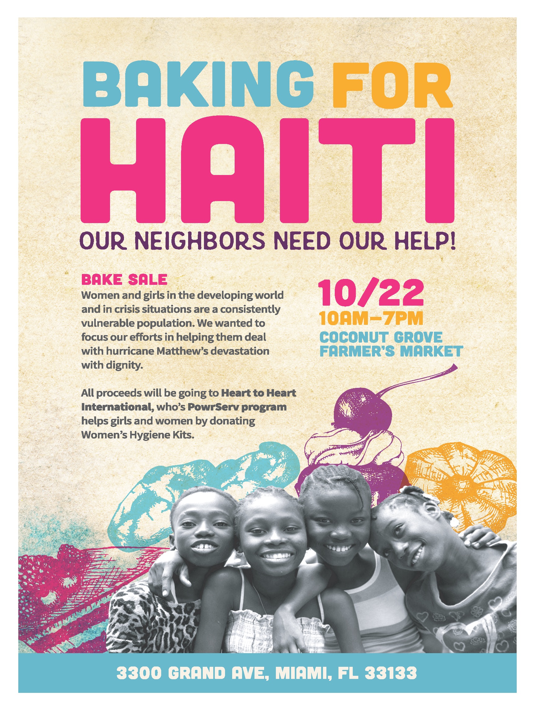 Bake Sale: Hurricane Relief for Girls & Women in Haiti 10/22/16 – The ...