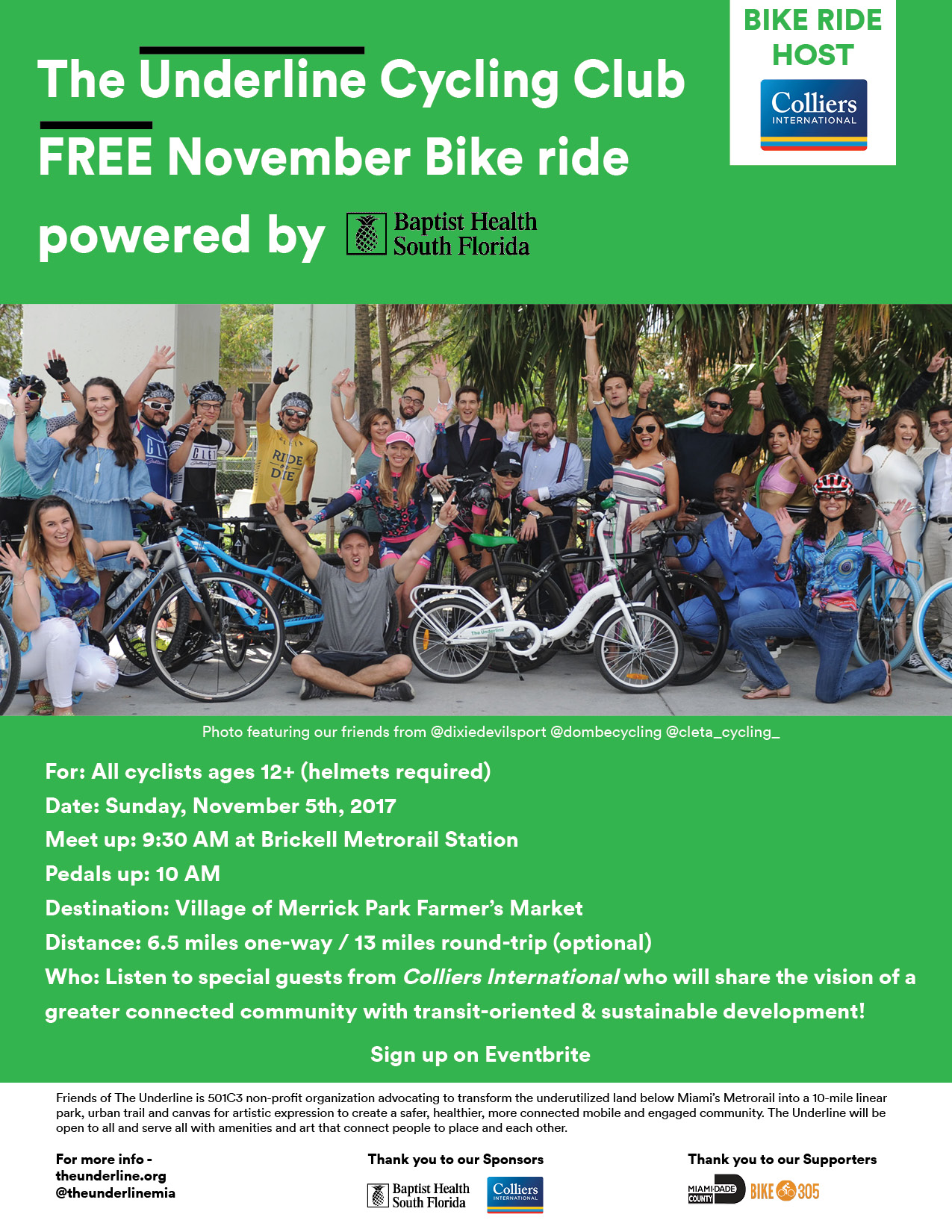 The Underline Cycling Club powered by Baptist Health South Florida FREE ...