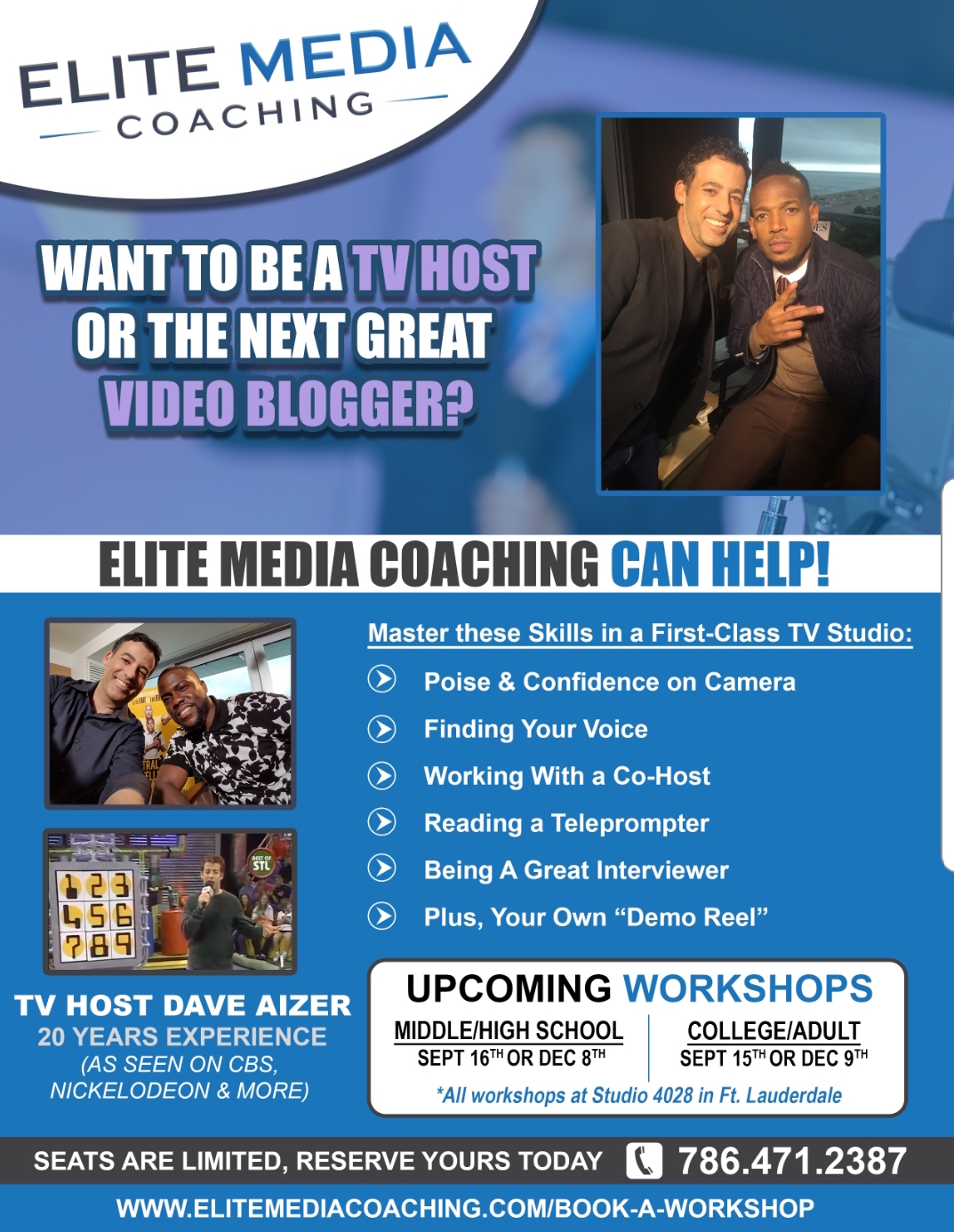 Elite Media Coaching Workshops- College & Adult Class 9/15/18 – The ...