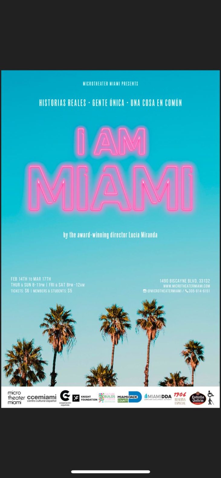 I AM MIAMI:New Season at Microtheater Miami 2/14/19 – 3/17/19 – The ...
