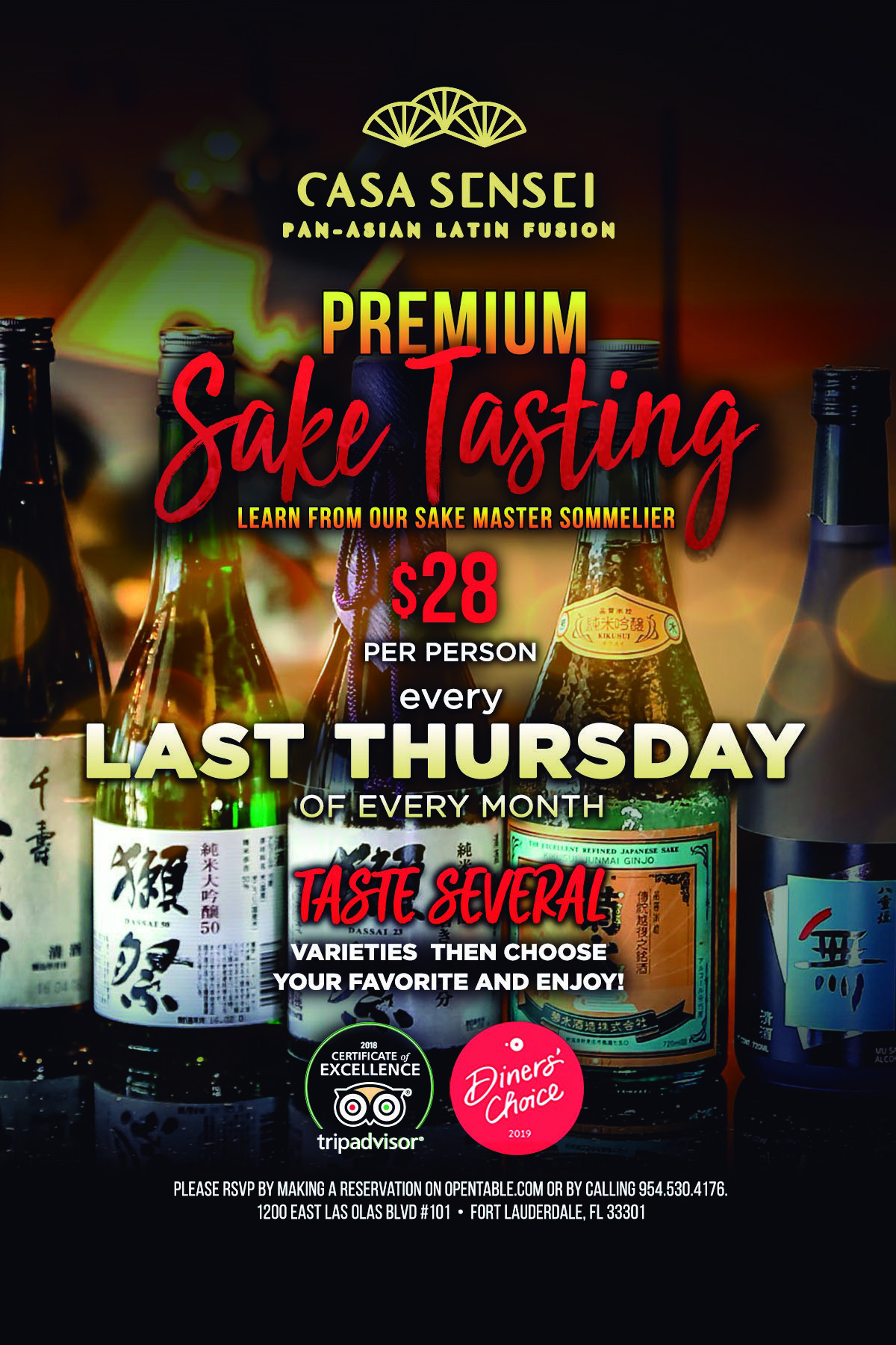 Premium Sake Tasting at Casa Sensei 4/25/19-9/26/19 – The Soul Of Miami