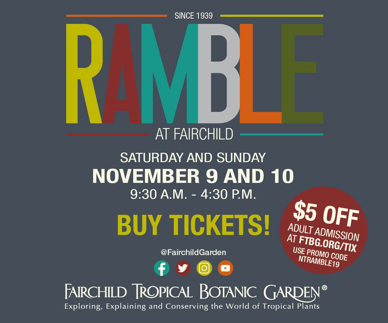 The Ramble at Fairchild 11/9/19 – The Soul Of Miami