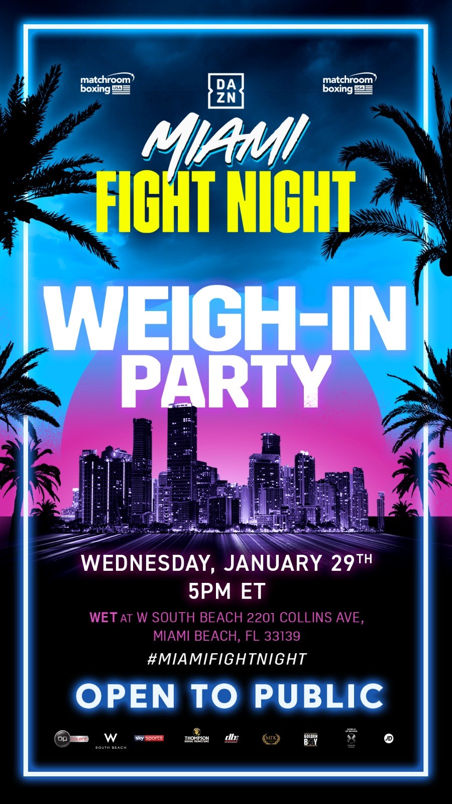 Miami Fight Night Weigh-In Party 1/29/20 – The Soul Of Miami