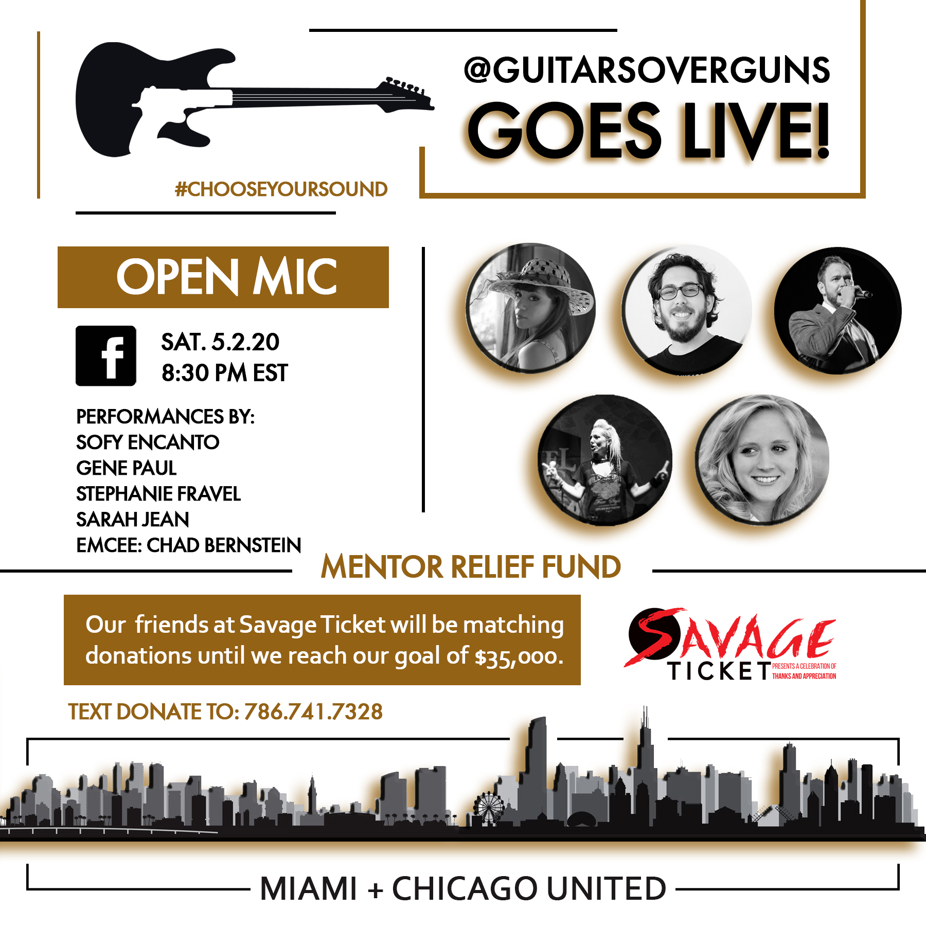 Guitars Over Guns Facebook LIVE Open Mic 5/2/20 – The Soul Of Miami