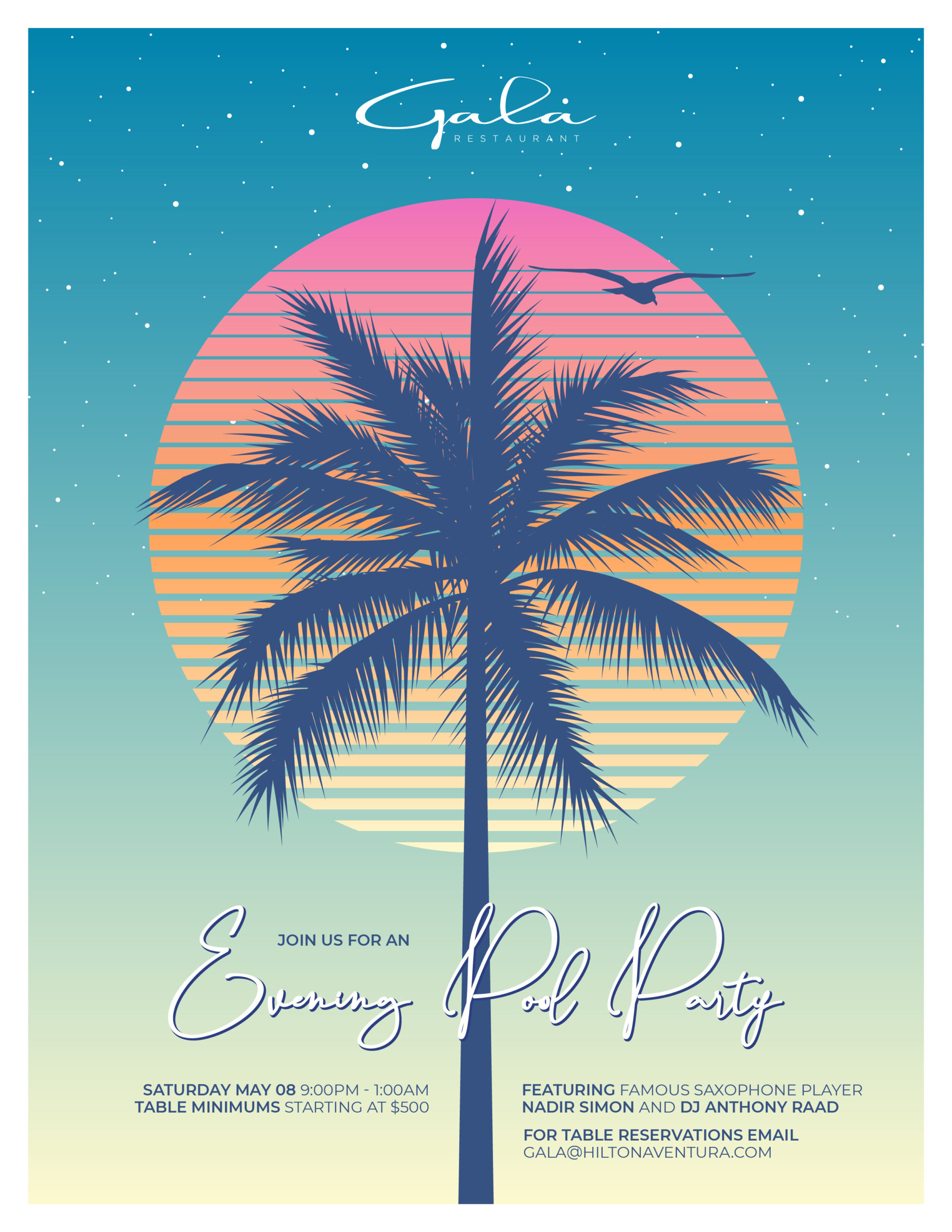 Evening Pool Party featuring Saxophonist Nadir Simon and DJ Anthony ...
