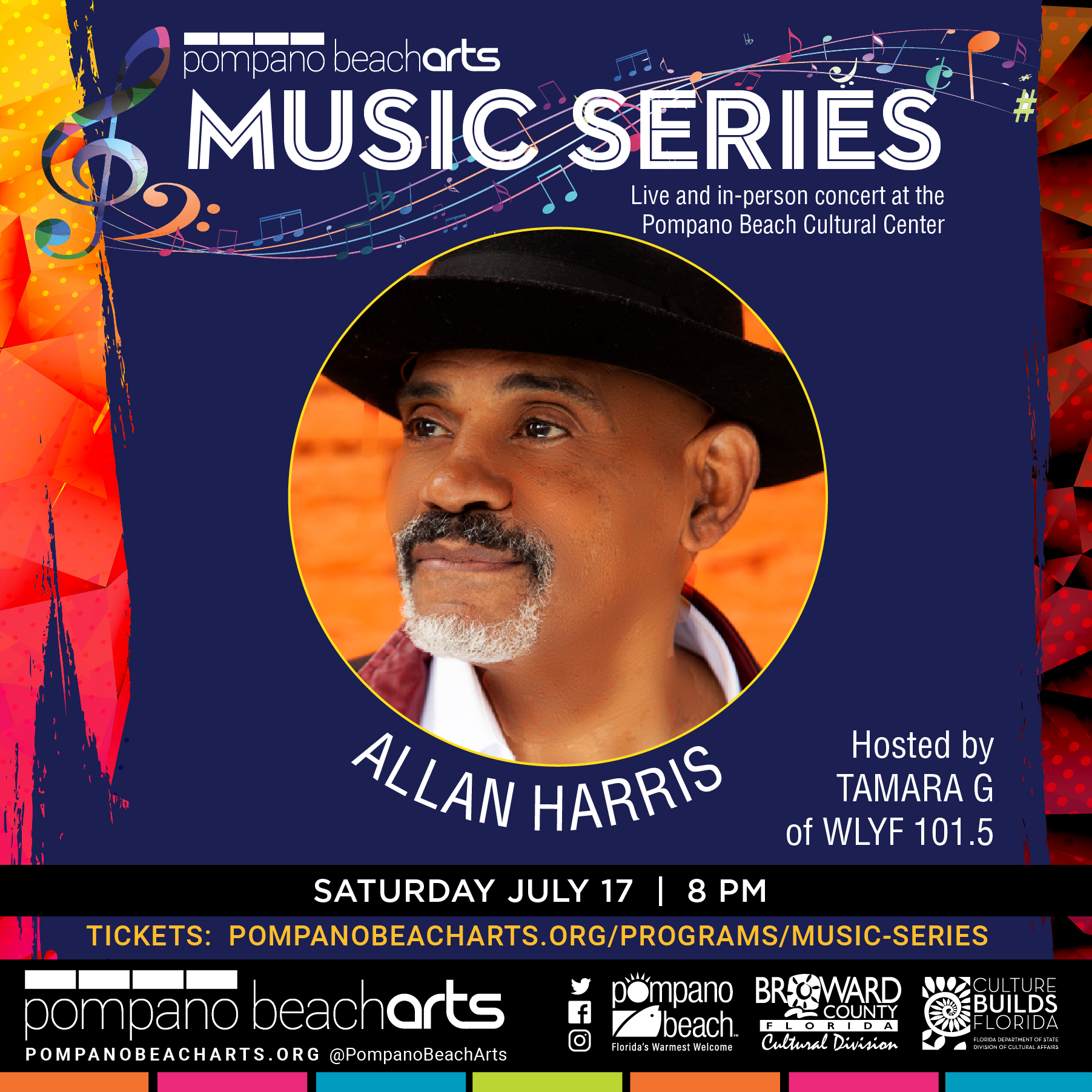Pompano Beach Arts presents Allan Harris 7/17/21 – The Soul Of Miami