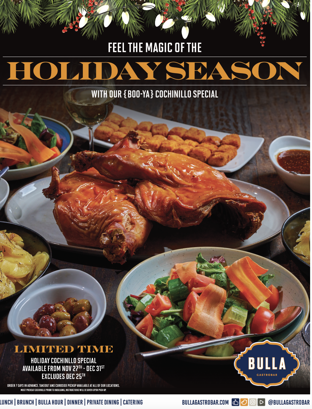 Bulla Holiday Cochinillo To-Go Special Promotion 11/27/21 – 12/31/21 ...