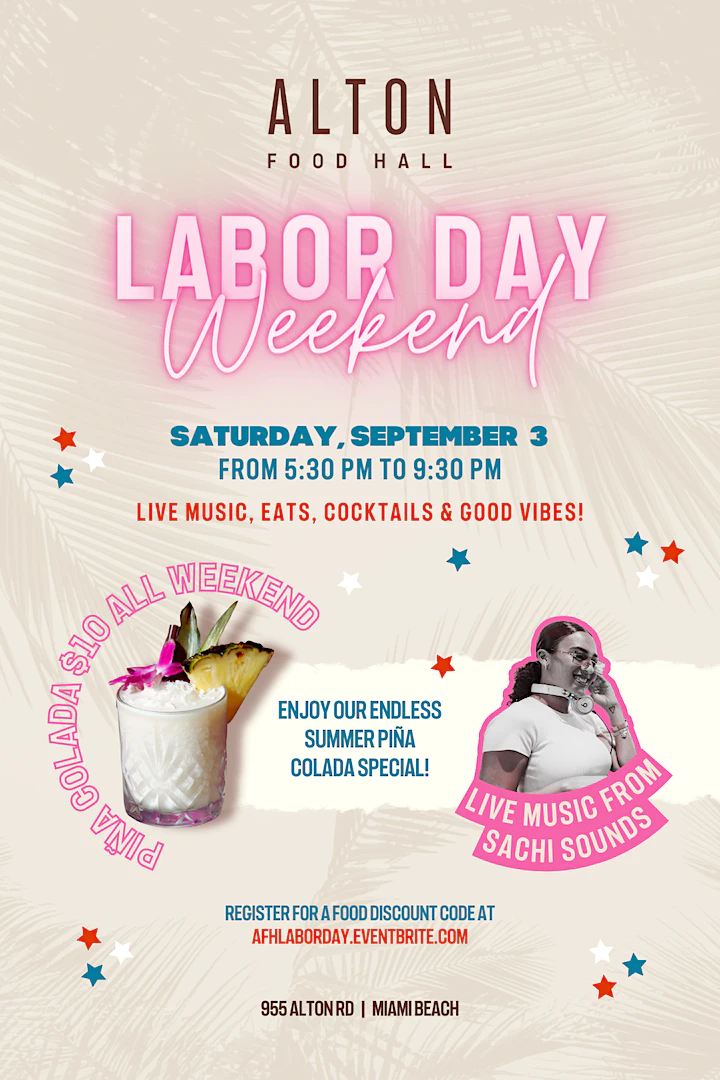 Labor Day – Endless Summer Piña Colada Special at Alton Food Hall! 9/3 ...