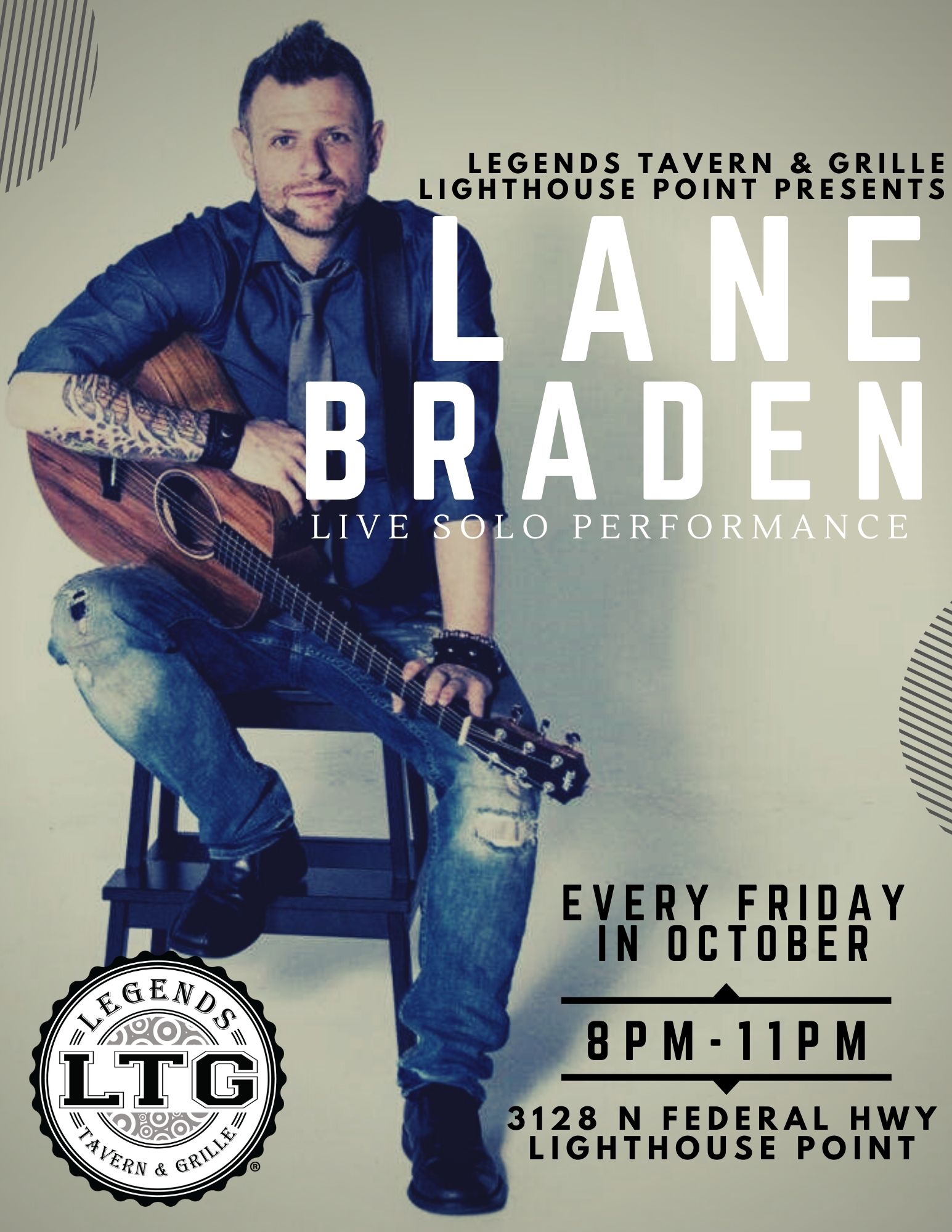 Lane Braden Live at Legends Tavern and Grille Lighthouse Point 10/14/22 ...
