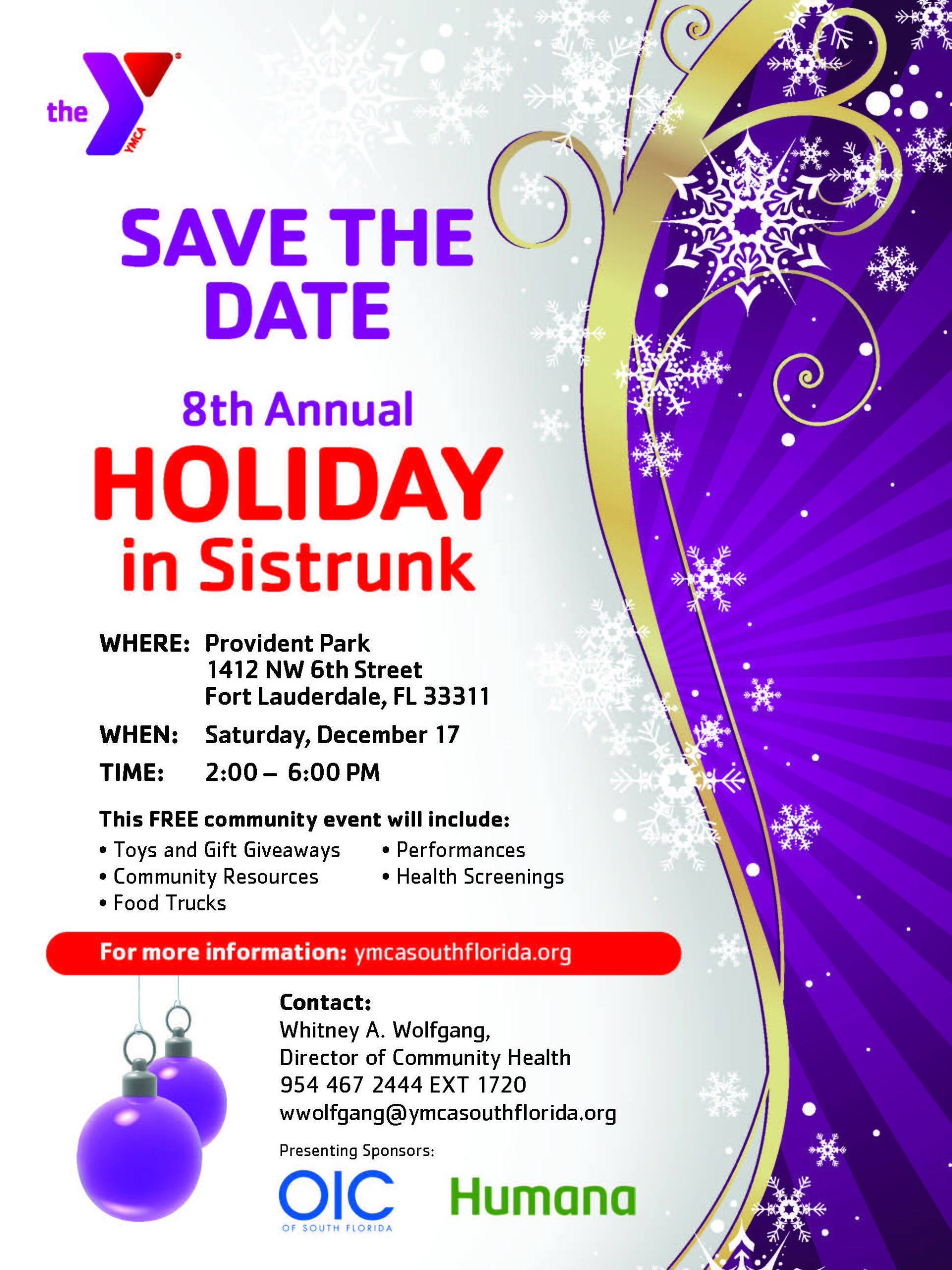 YMCA of South Florida’s 8th Annual Holiday in Sistrunk 12/17/22 – The ...