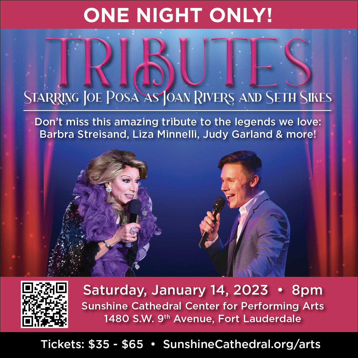 Tributes Starring Joe Posa as Joan Rivers and Featuring Seth Sikes 1/14 ...