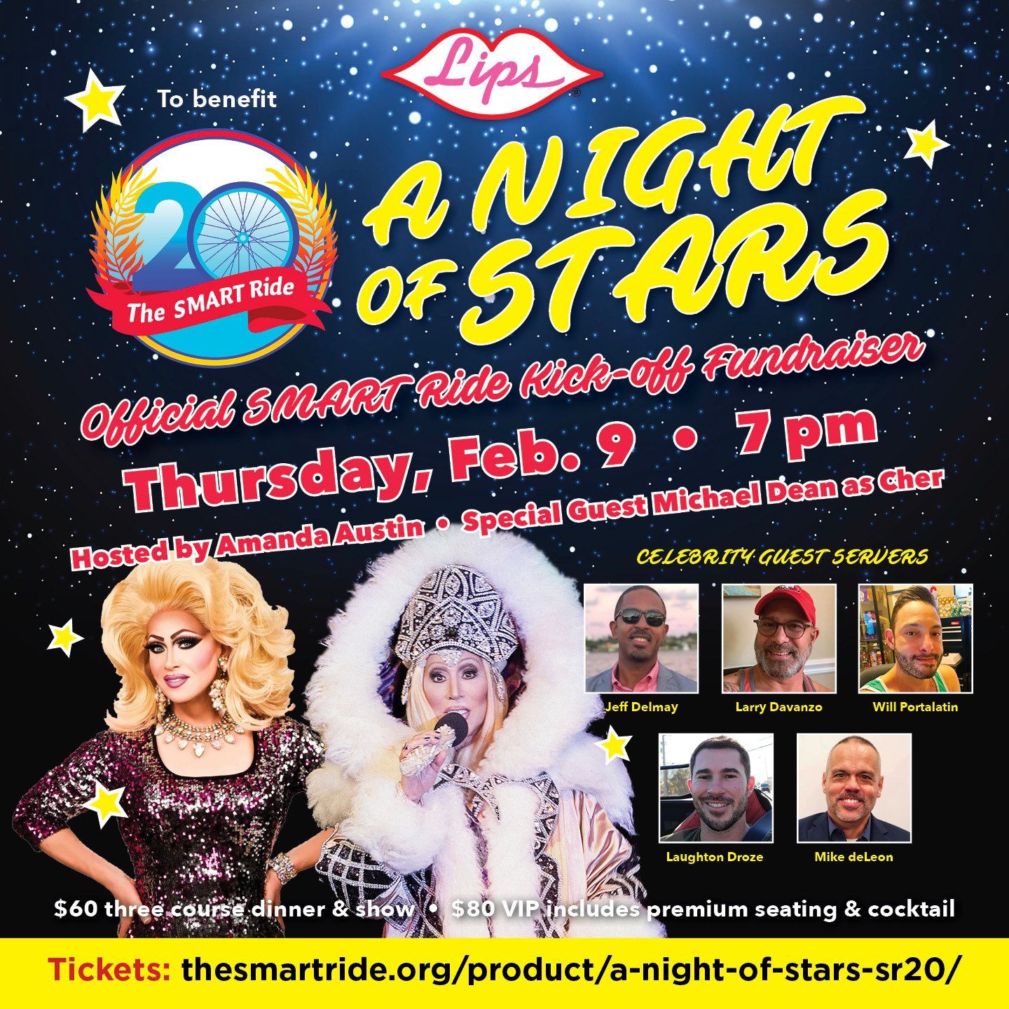 Lips’ A Night of Stars Official 20th Annual SMART Ride Kickoff Fundraiser 2/9/23 – The Soul Of Miami