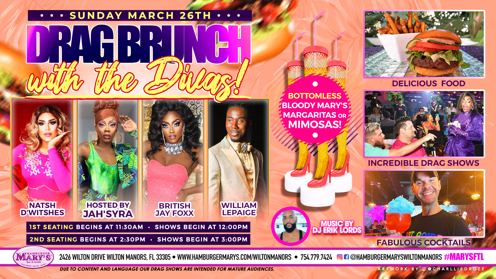 Sunday Drag Brunch 3/26/23 – The Soul Of Miami