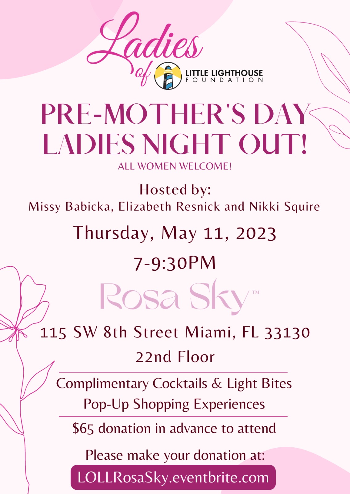 Pre-Mother’s Day Ladies Night Out at Rosa Sky with the Little ...