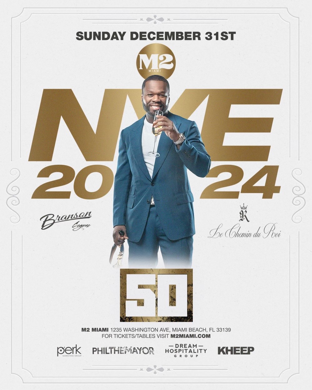 Celebrate 2024 with 50 CENT at M2 Miami Presented With Get Out 12/31/23 ...