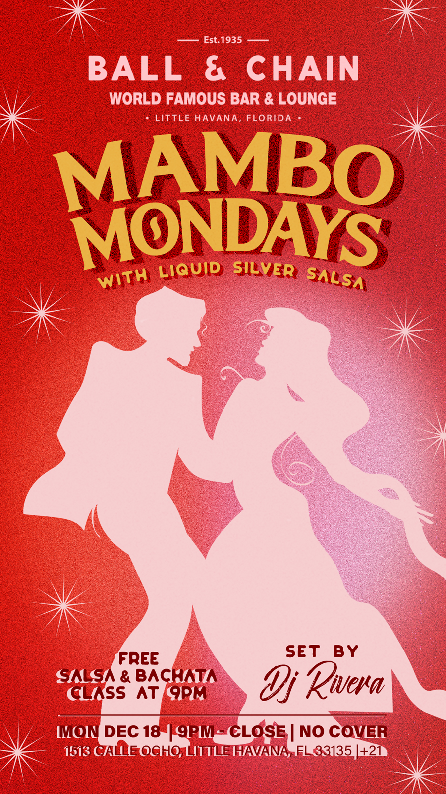 Mambo Monday at Ball & Chain 12/18/23 – The Soul Of Miami