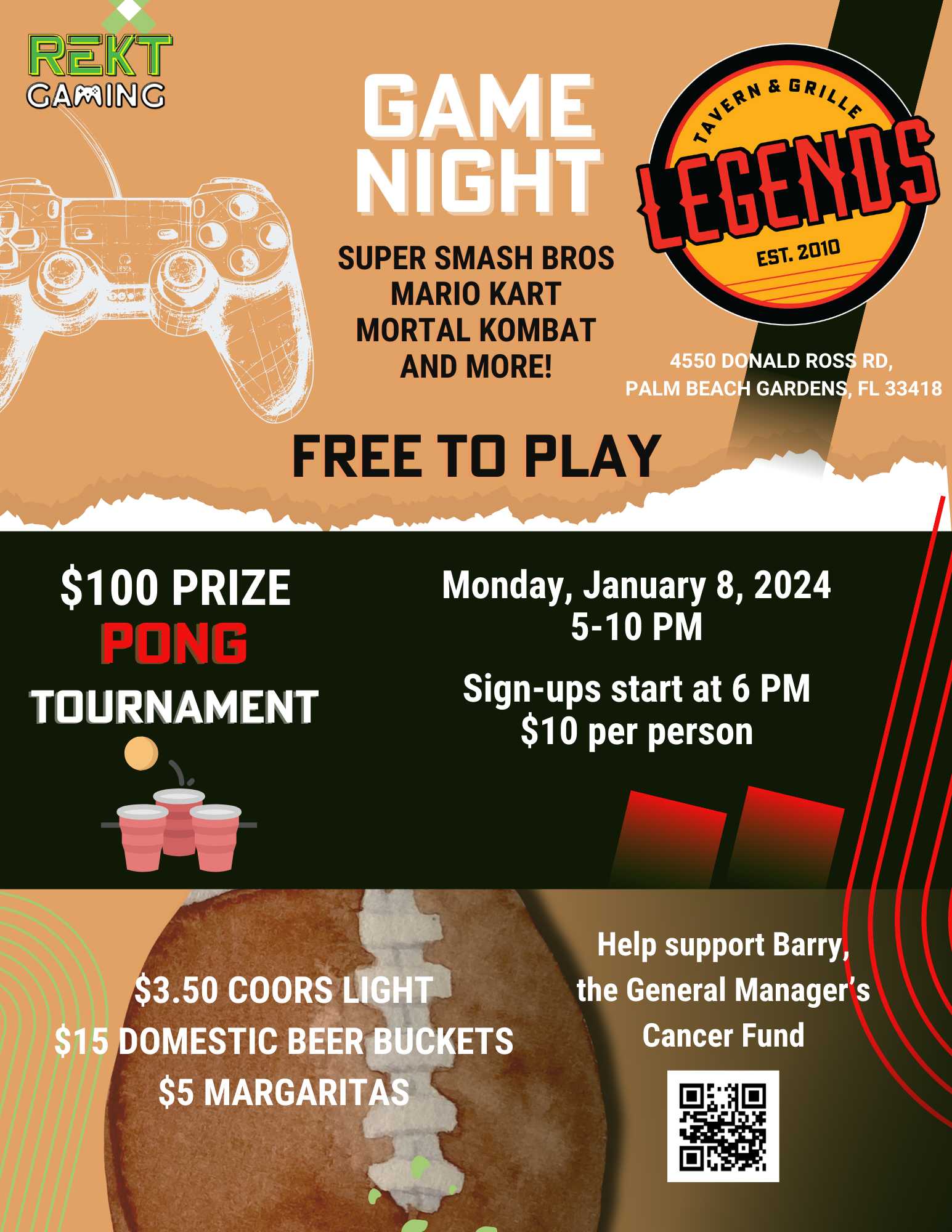 Game Night at Legends Tavern & Grille Palm Beach Gardens 1/8/24 – The ...