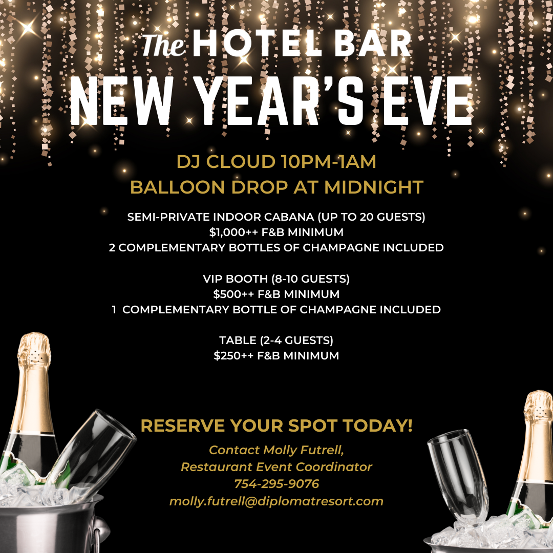 The Hotel Bar New Year’s Eve Celebration 12/31/23 – The Soul Of Miami