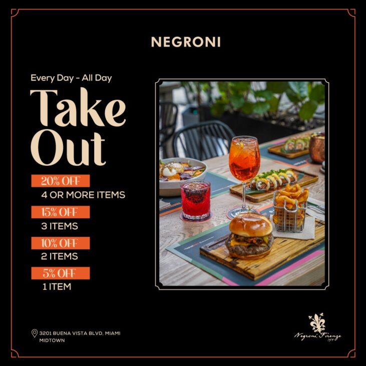 Negroni Midtown NEW Daily Take Out Deals! Up to 20% 1/10/24 – The Soul ...