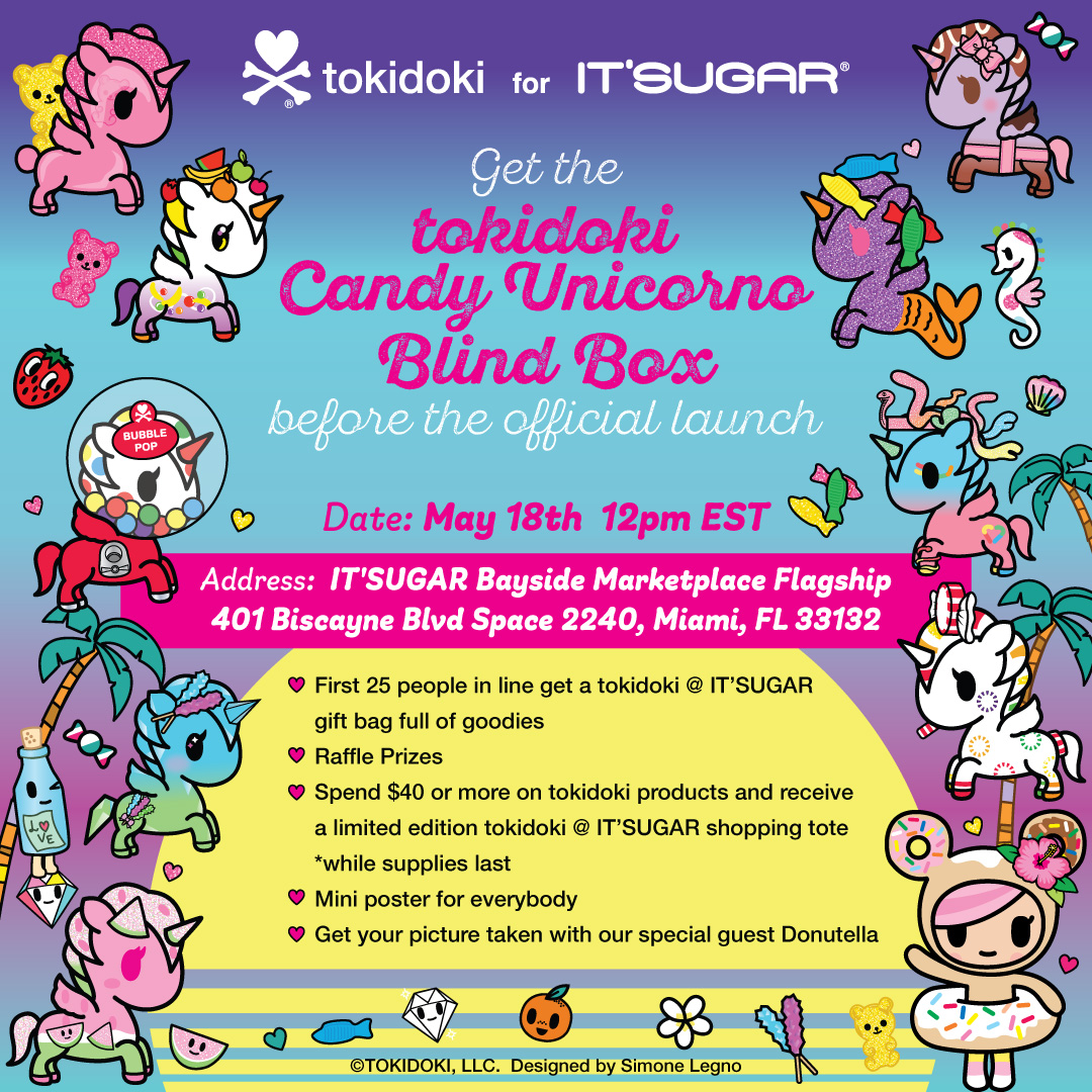 IT’SUGAR tokidoki Candy Unicorno Collection Launch 5/18/24 – The Soul ...
