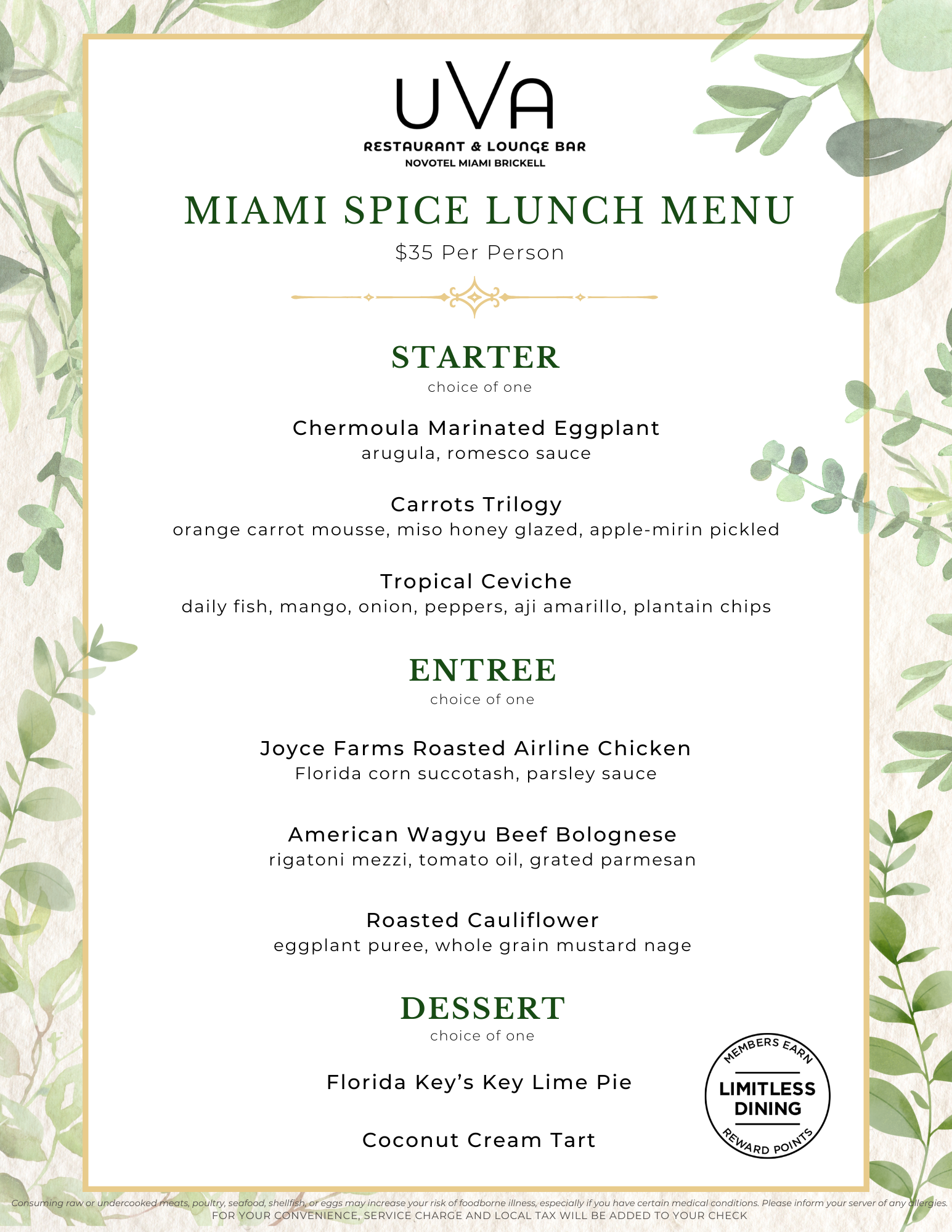 UVA Restaurant at Novotel Miami Brickell Participating in Miami Spice ...