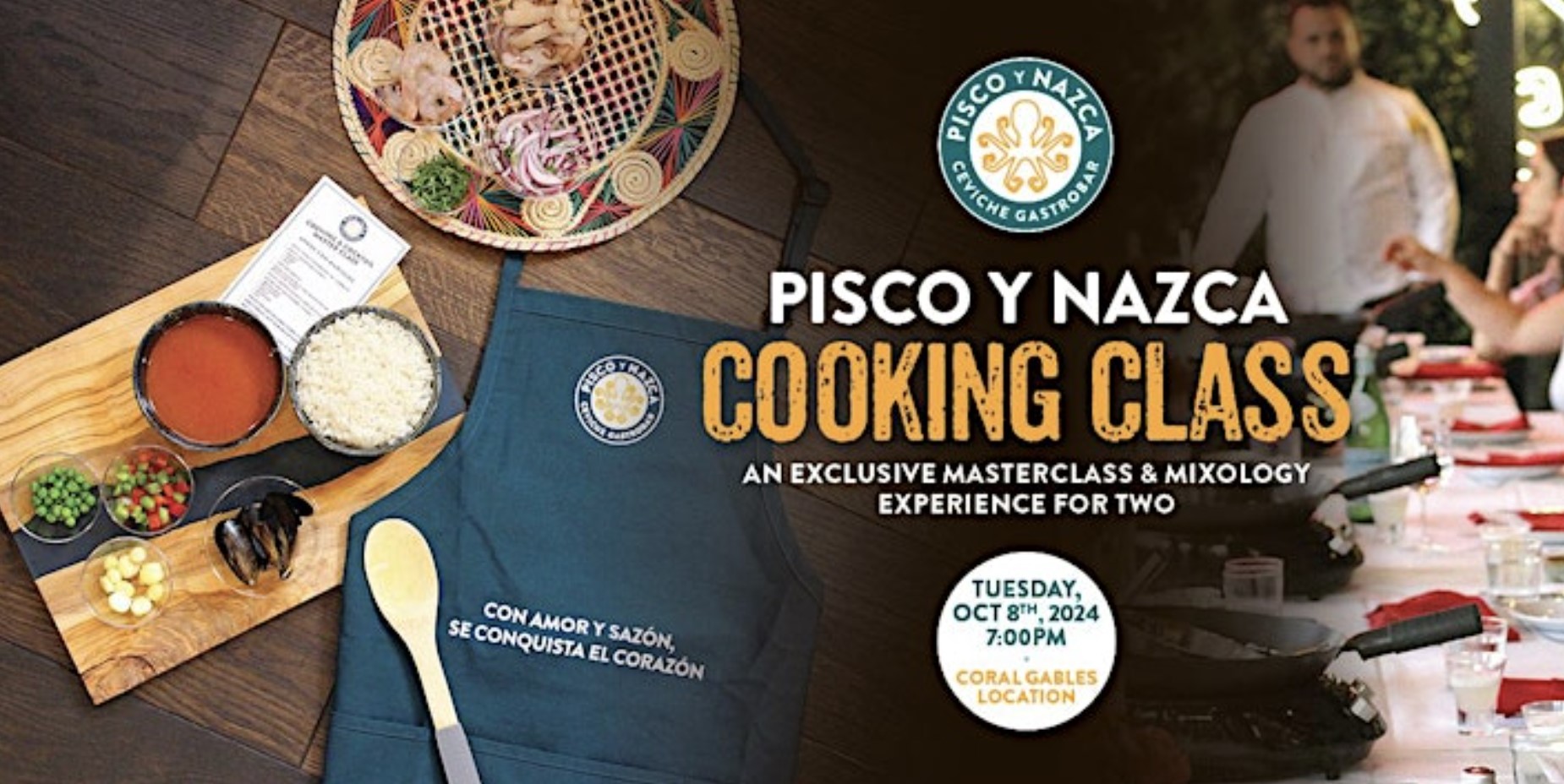 Peruvian Cooking Class for Two @ Pisco y Nazca Coral Gables 10/8/24 – The Soul Of Miami