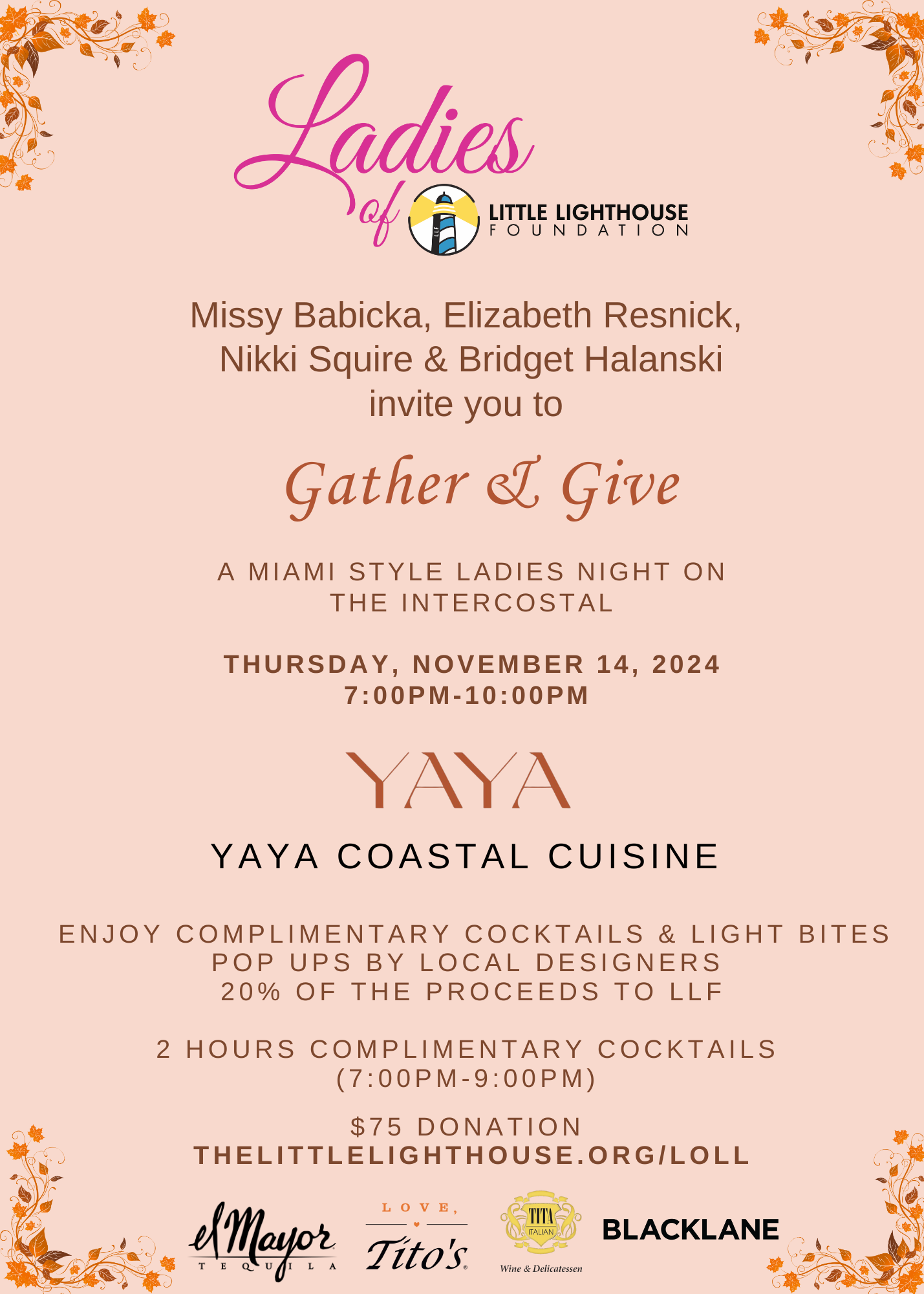 Gather & Give with the Ladies of the Little Lighthouse Foundation 11/14 ...
