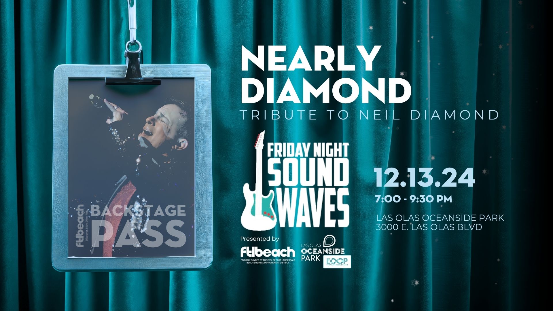 Friday Night Sound Waves Backstage Pass: Nearly Diamond, a Tribute to Neil Diamond 12/13/24 ...