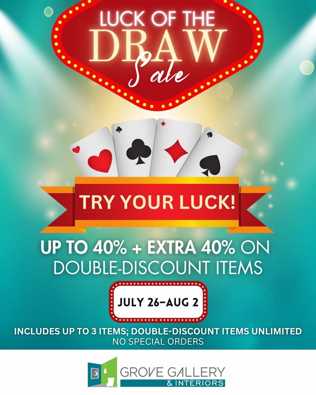 Luck of the Draw Sale 7/26/25 – 8/2/25 – The Soul Of Miami