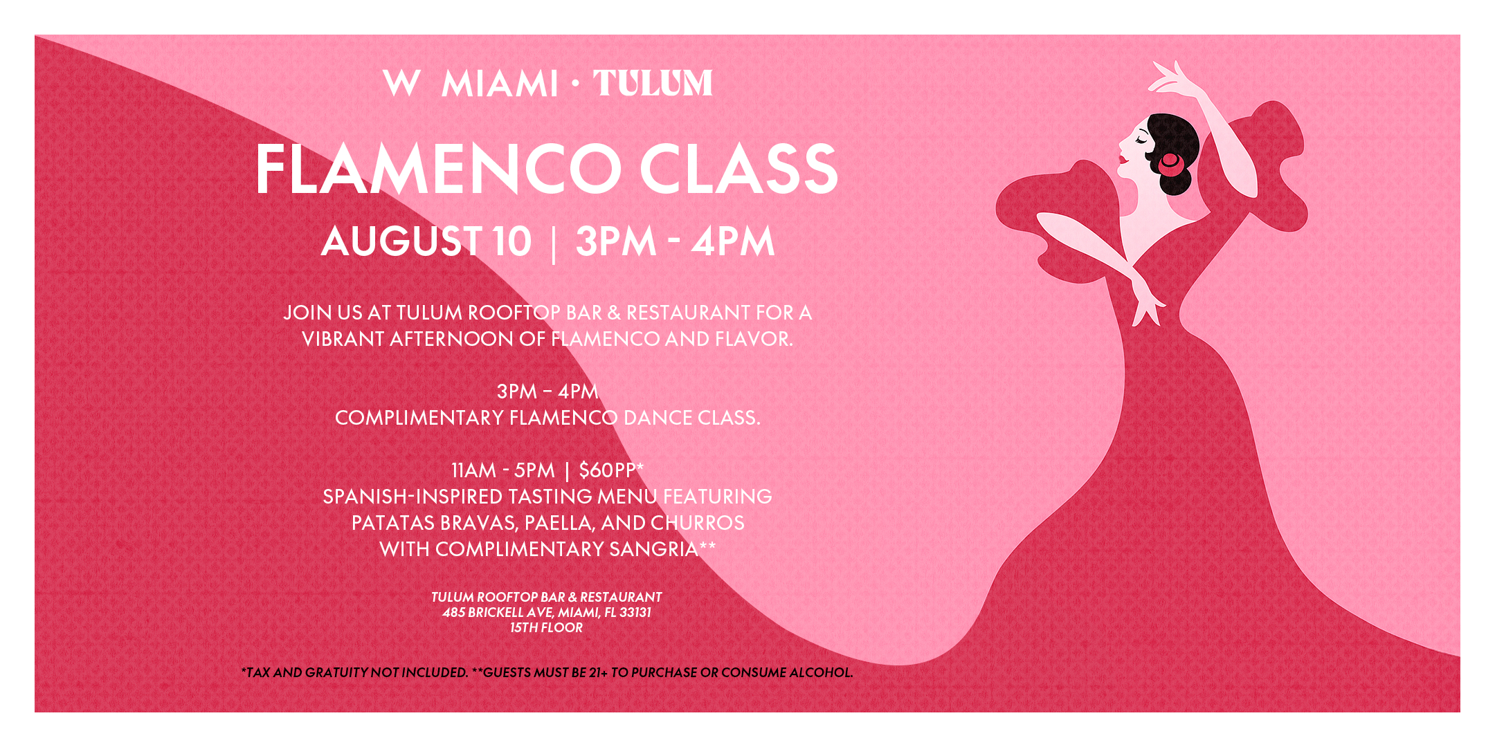 Flamenco Class at W Miami’s TULUM Rooftop Bar & Restaurant 8/10/25 ...