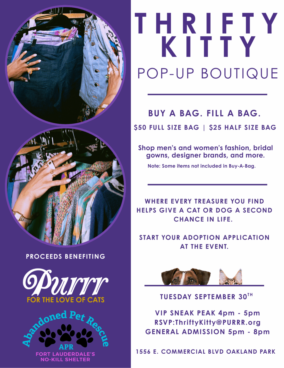 PURRR Adoption + Sanctuary and Abandoned Pet Rescue to Host Thrifty ...