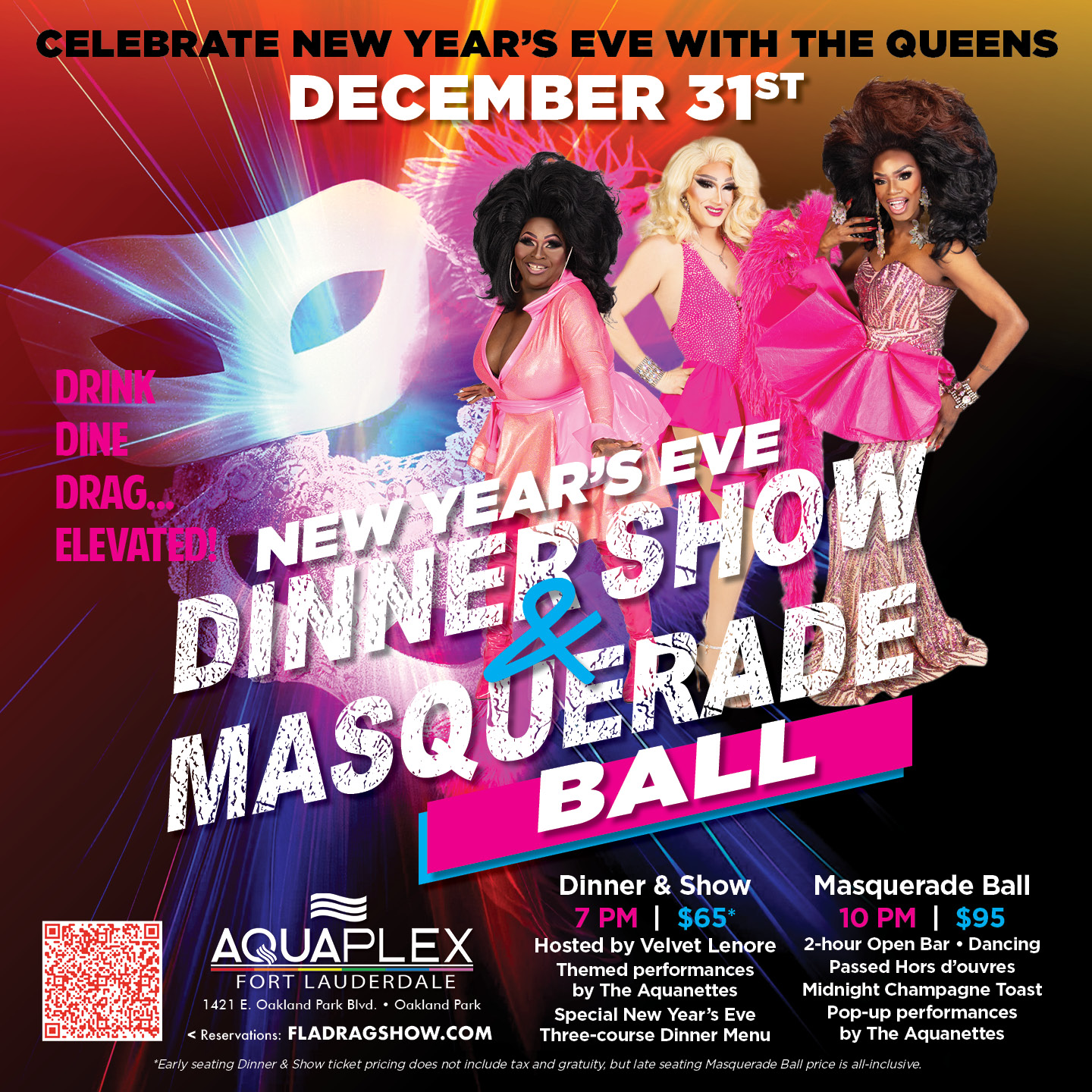New Year’s Eve Dinner & Masquerade Ball at Aquaplex Fort Lauderdale 12 ...