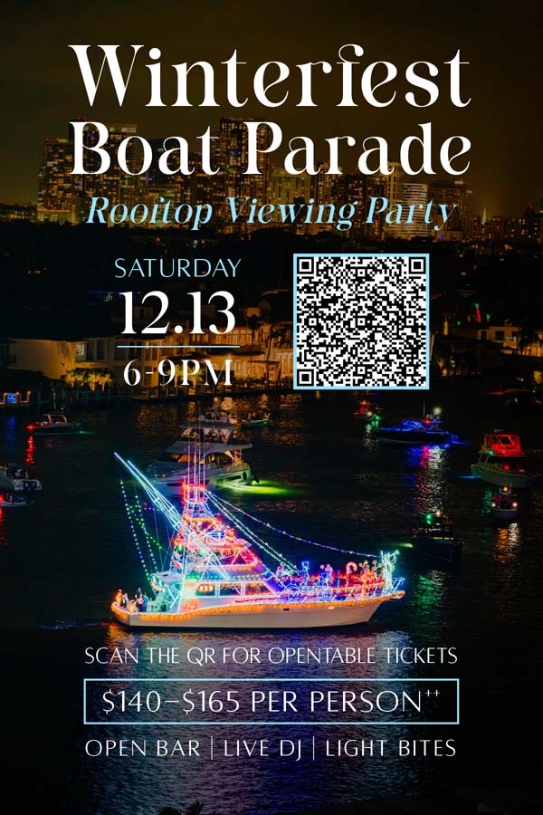 Winterfest Boat Parade Rooftop Viewing Party 12/13/25 – The Soul Of Miami