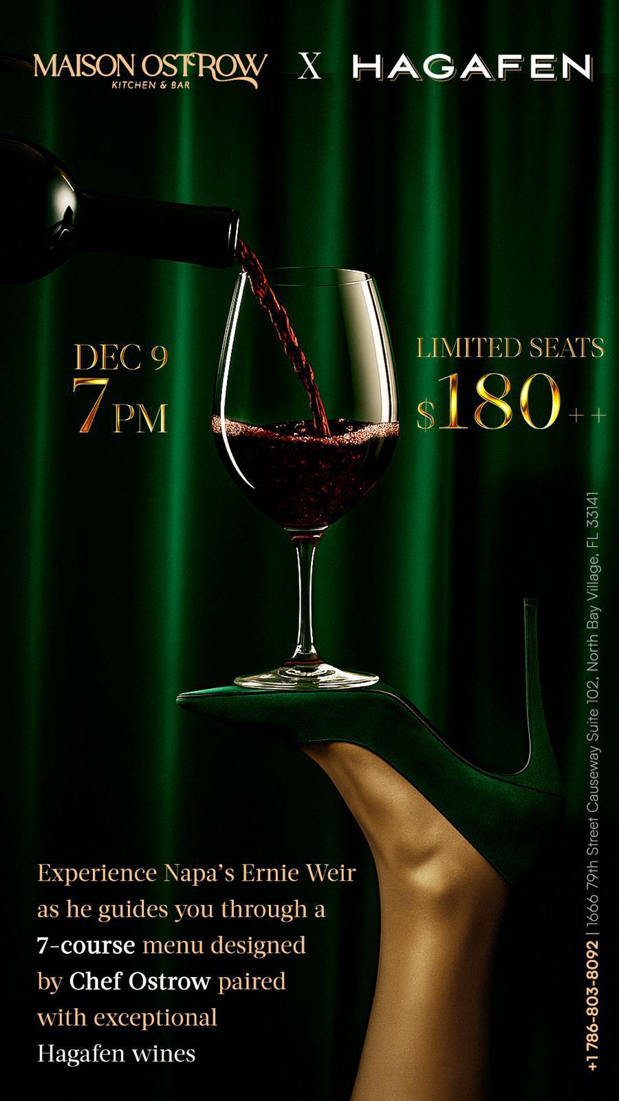 Maison Ostrow x Hagafen Wines: 7-Course Wine Pairing Dinner 12/9/25 ...