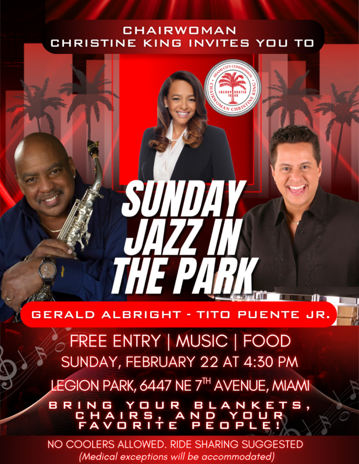 FREE Sunday Jazz in the Park 2/22/26 – The Soul Of Miami