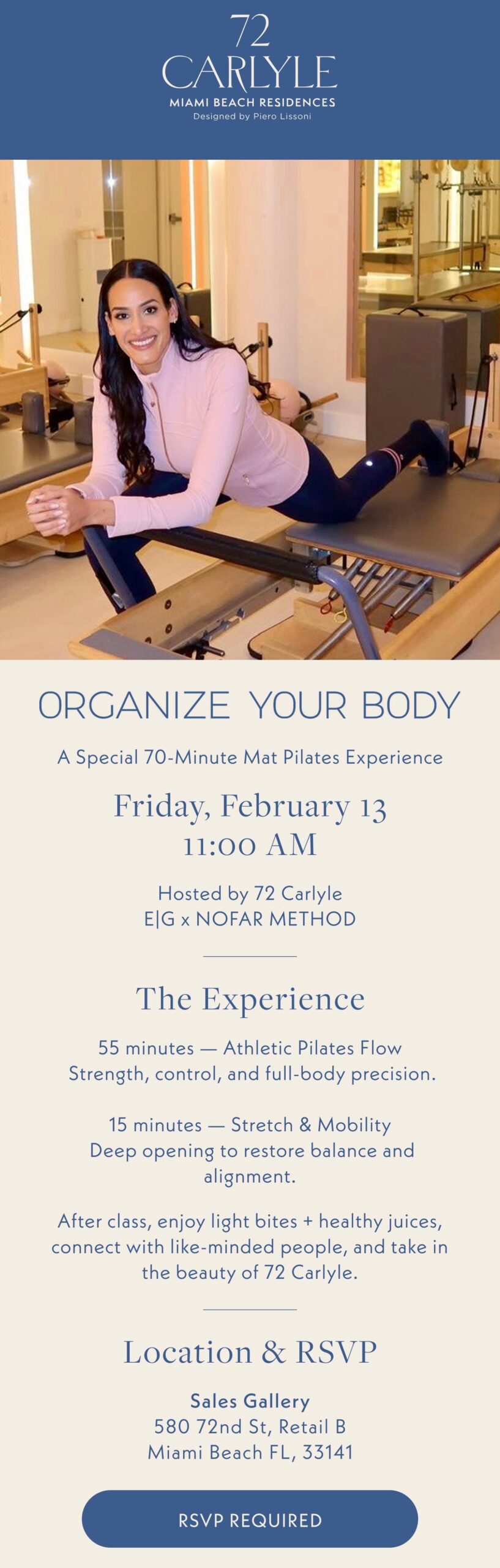 72 Carlyle x Nofar Method: Organize Your Body Mat Pilates Experience 2 ...