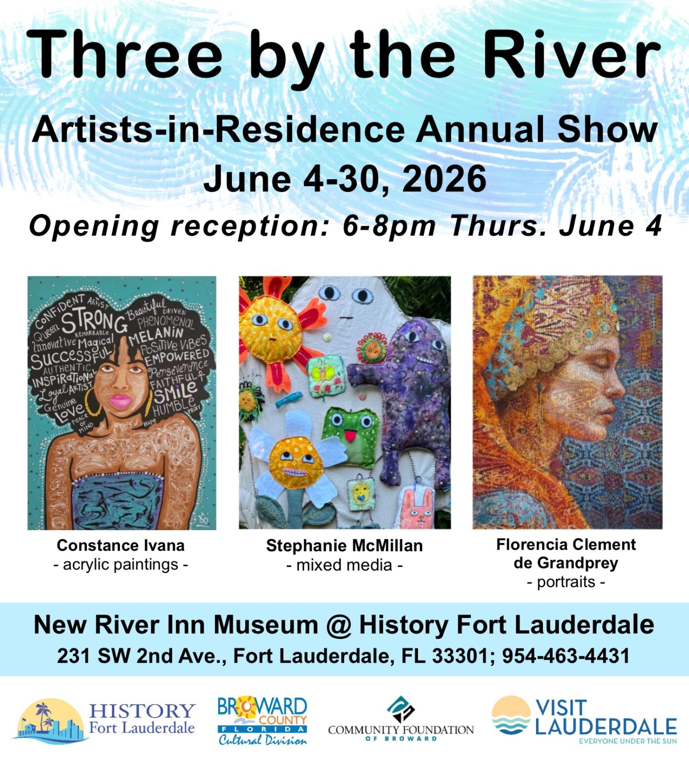 History Fort Lauderdale’s “Three by the River” Artists Opening ...